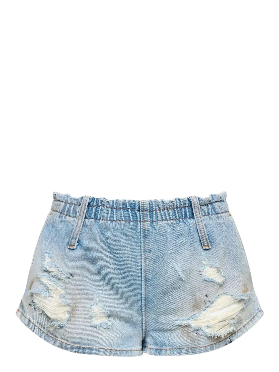 MAISON MARGIELA Mm6 Maison Margiela Distressed Denim Shorts